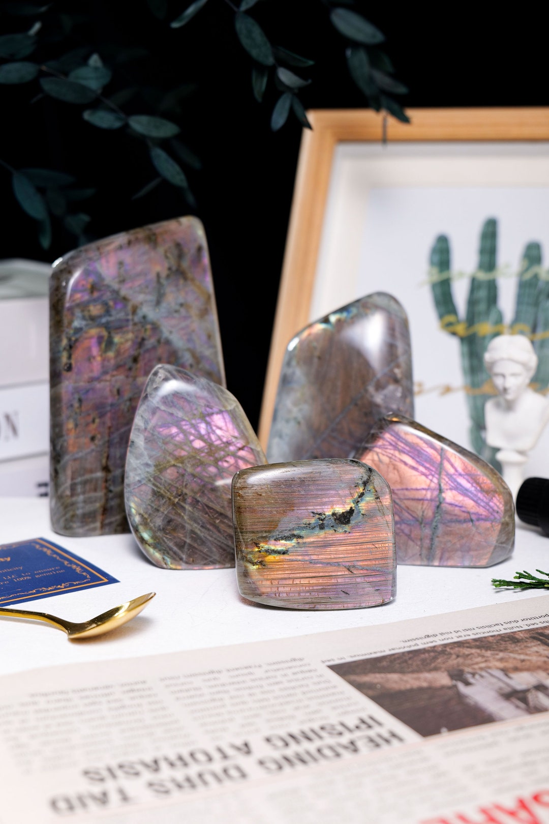 Wholesale Purple Labradorite Purple Flash Labradorite Ornament Crystal ...