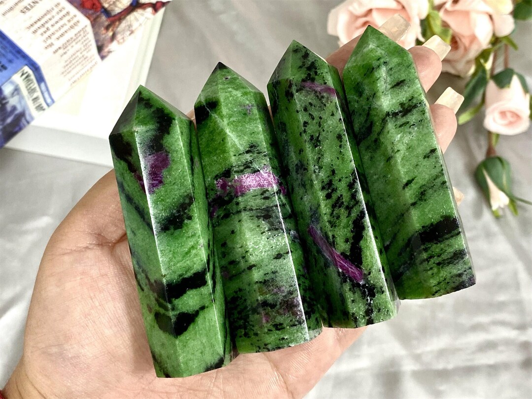 34natural Zoisite Obeliskquartz Crystal Wand - Etsy