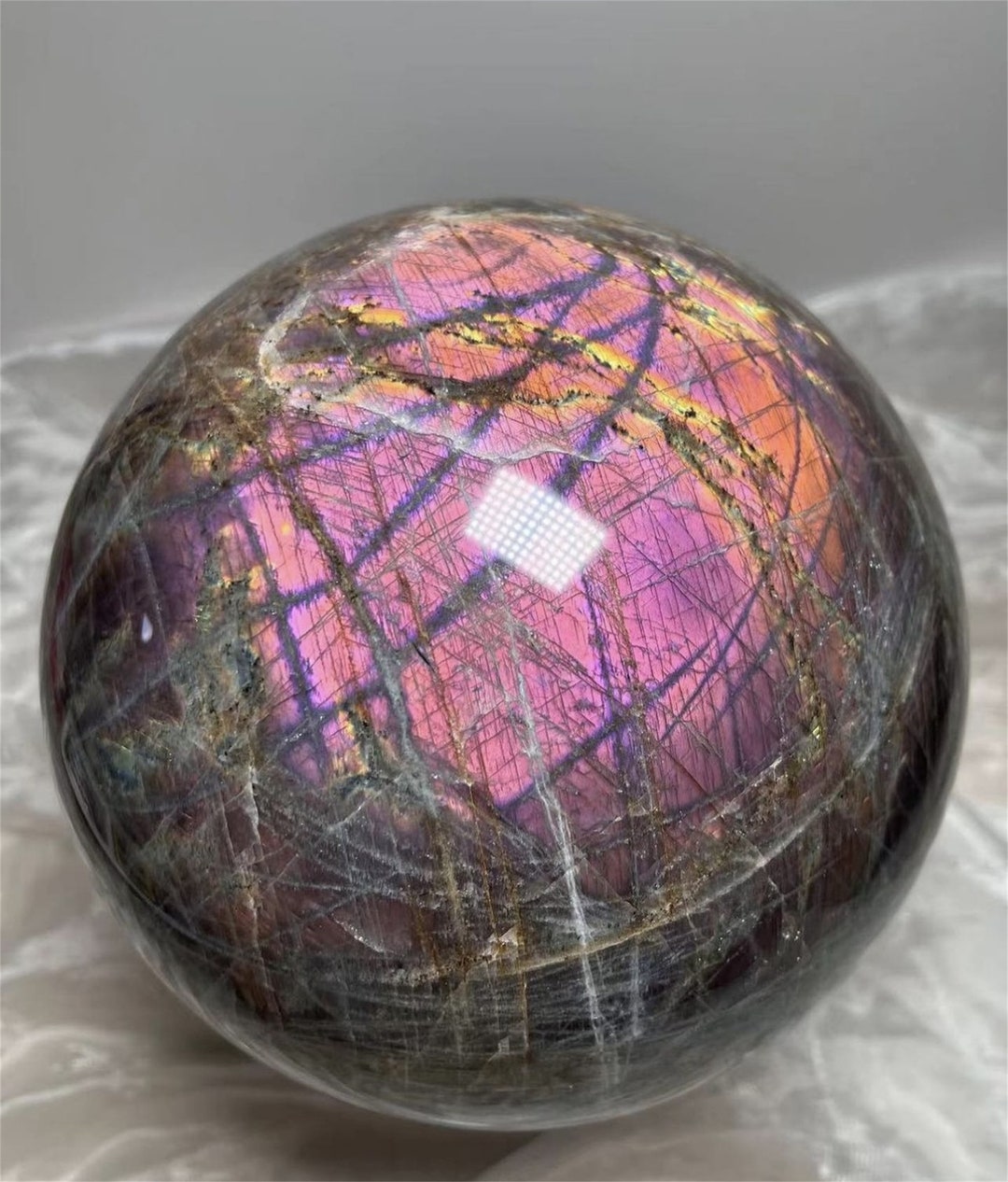 40mm Natural Pink Labradorite Ballhigh Quality - Etsy UK