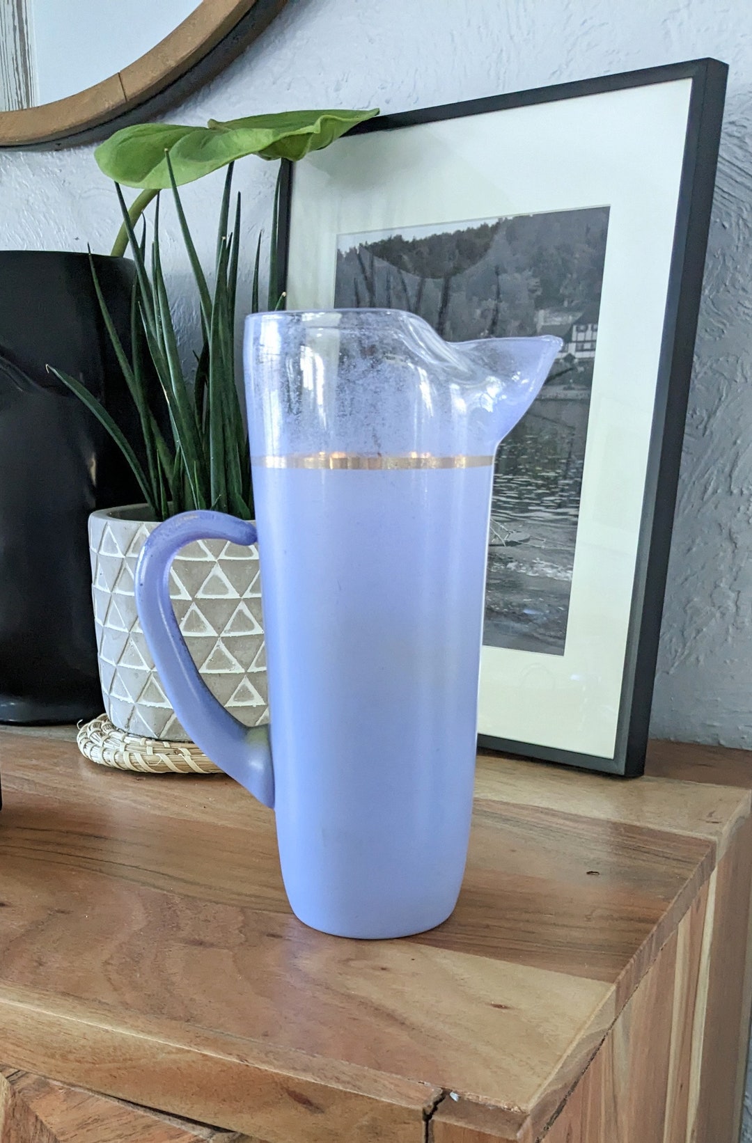 Vintage Pastel Purple Blendo Style Pitcher - Etsy