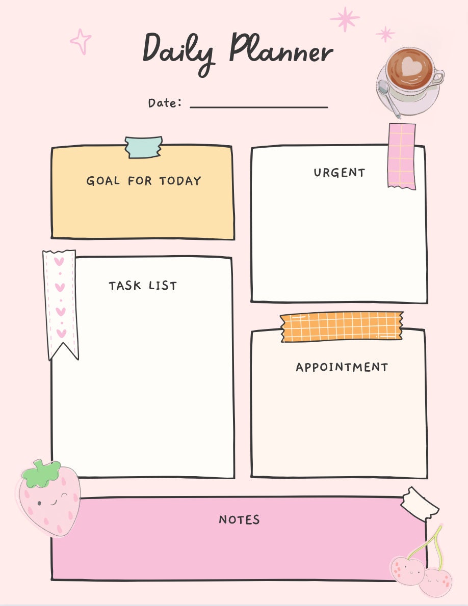 Daily and Weekly Planner Bundle! (downloadable Template) - Etsy