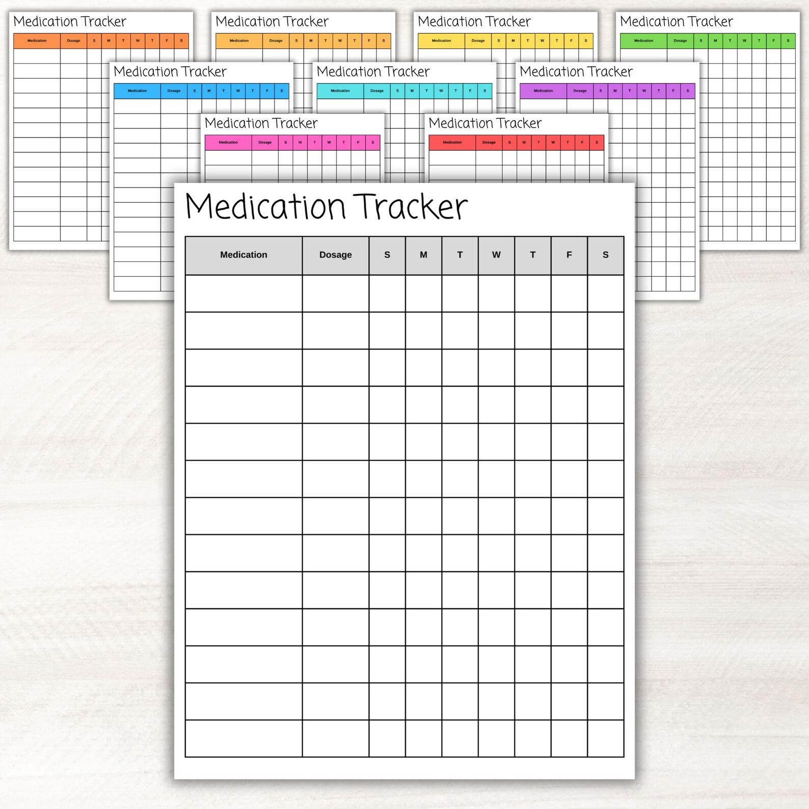 Medication Log Medication Tracker Printable Medications - Etsy