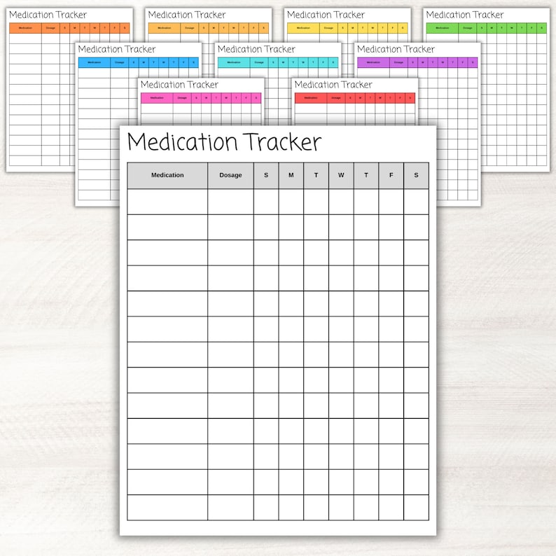 Medication Log Medication Tracker Printable Medications - Etsy
