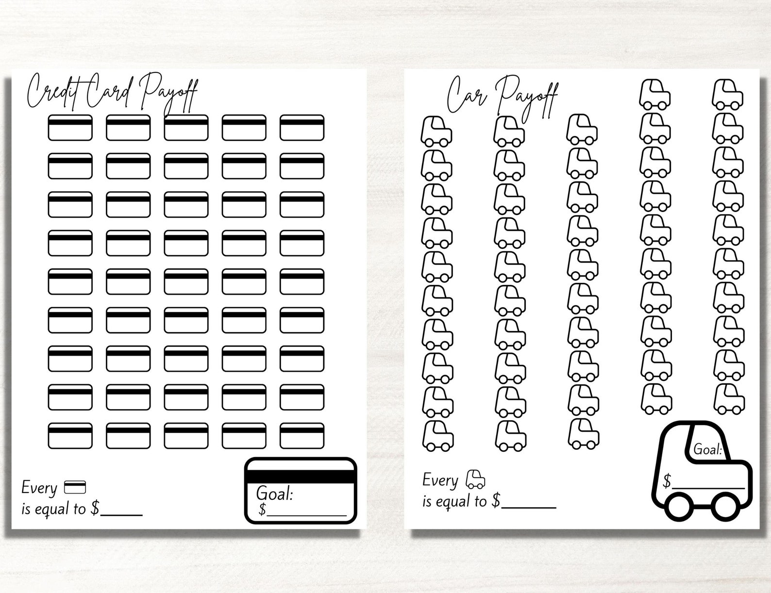 Debt Payoff Trackers Credit Card Debt Tracker Mortgage Loan - Etsy