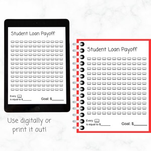 Student Loan Debt Payoff Tracker Printable - Etsy