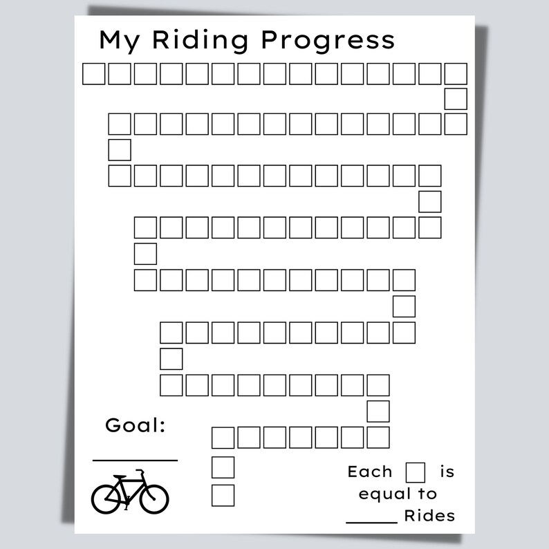 Cycling Goal Tracker Printable - Etsy