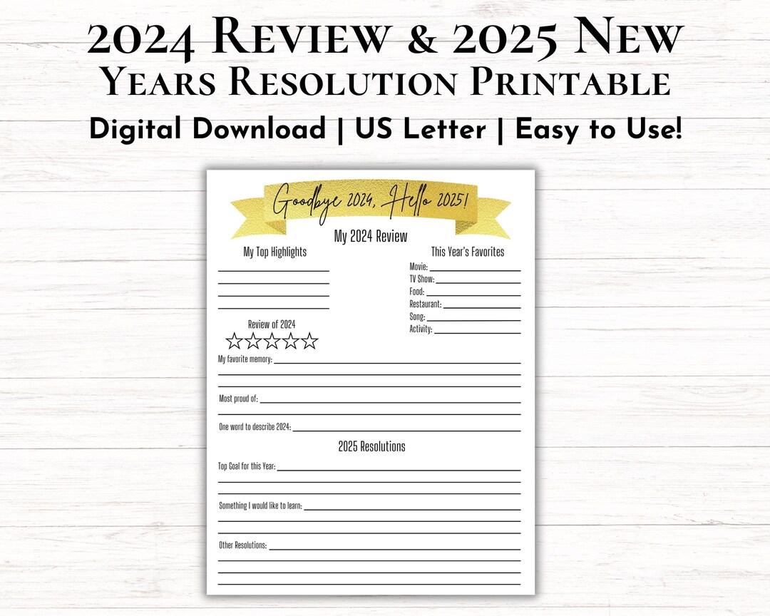 New Years Resolution, New Years Party, Year at a Glance, Year in Review ...