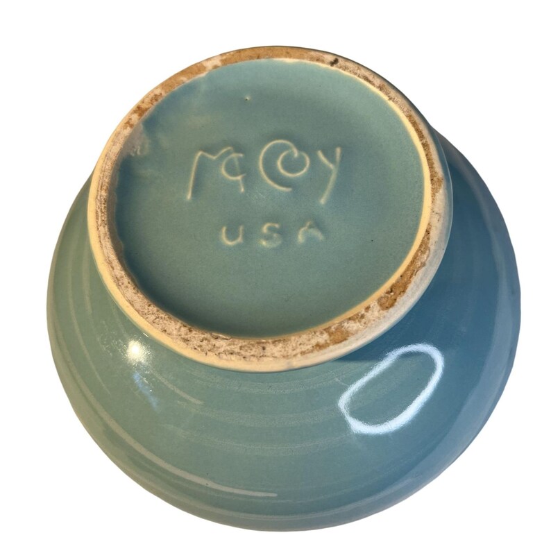 Mccoy USA Pottery Harmony Line Mist Blue Round 6" Planter 1961 MCM - Etsy