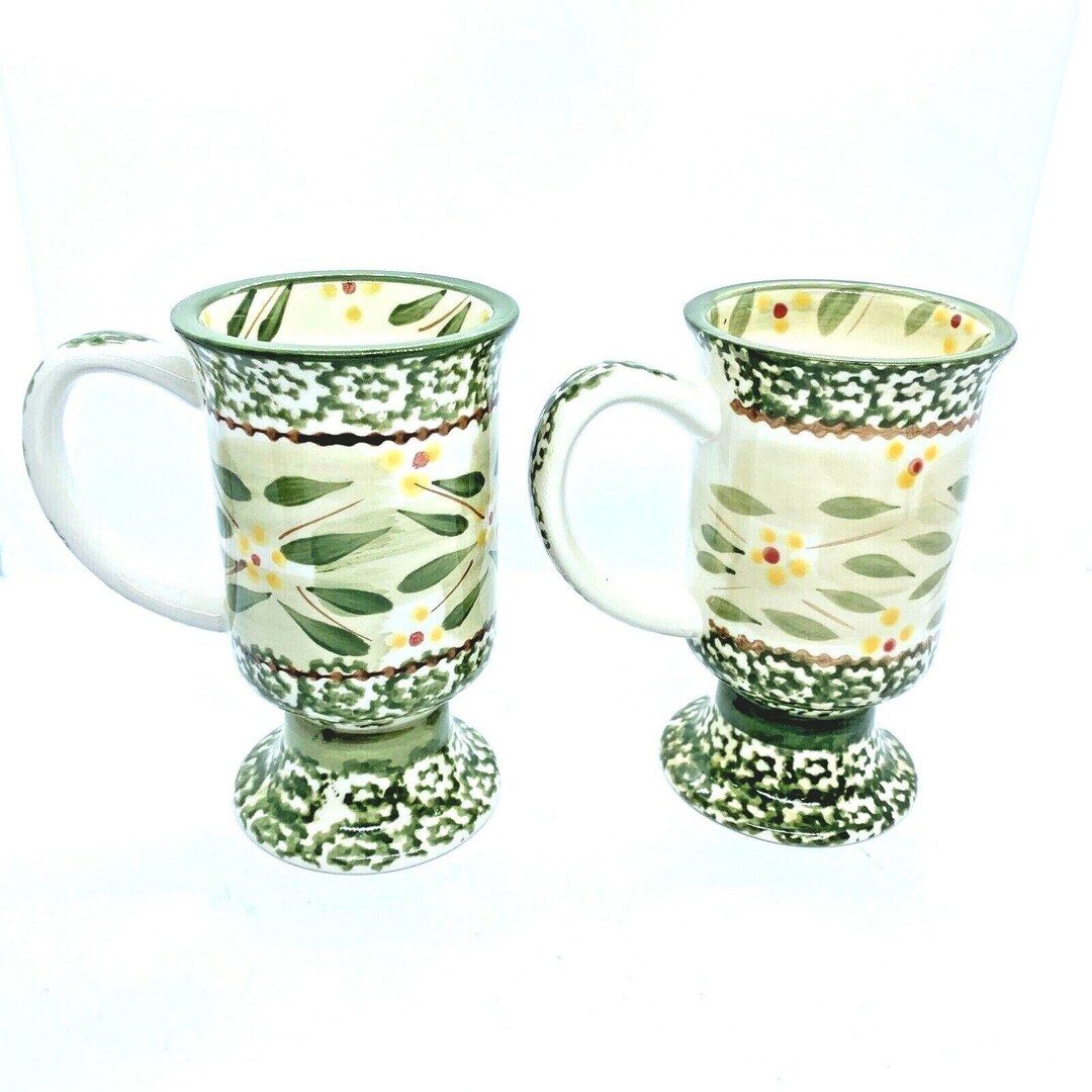Vintage Temptations by Tara Old World Footed 8 Oz Coffee Mug Set of Two ...