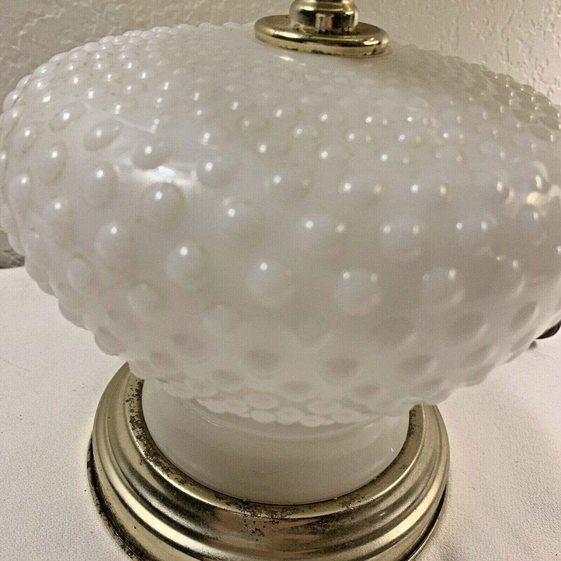 Milk Glass Hobnail Electric Hurricane Lamp Base 10 Tall - Etsy