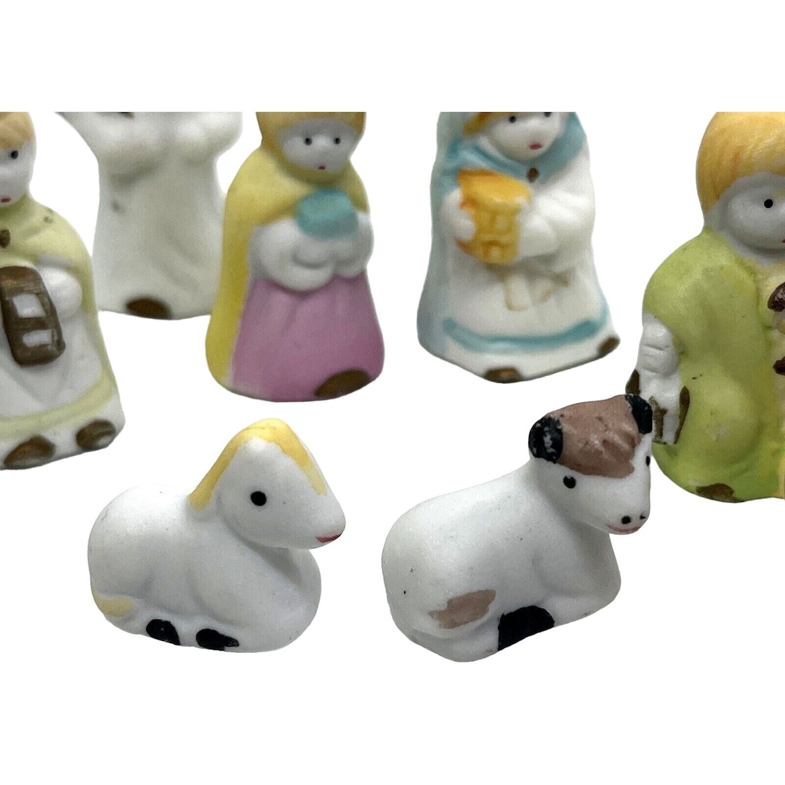 Handmade Miniature Nativity Scene Porcelain 10 Piece Set Vintage - Etsy