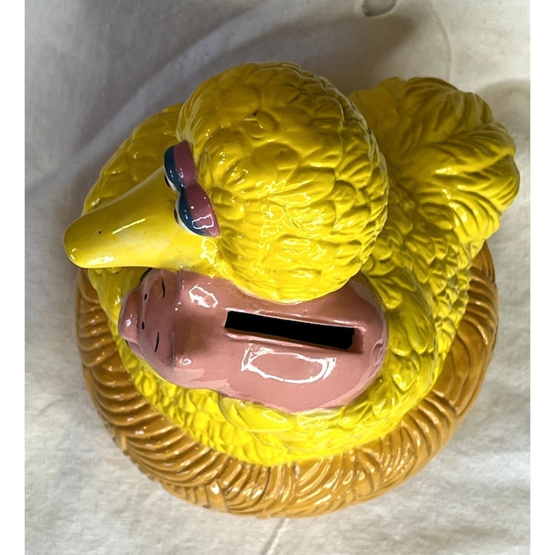 Jim Henson Sesame Street Big Bird & Piggy Vintage Muppets Piggy Bank - Etsy