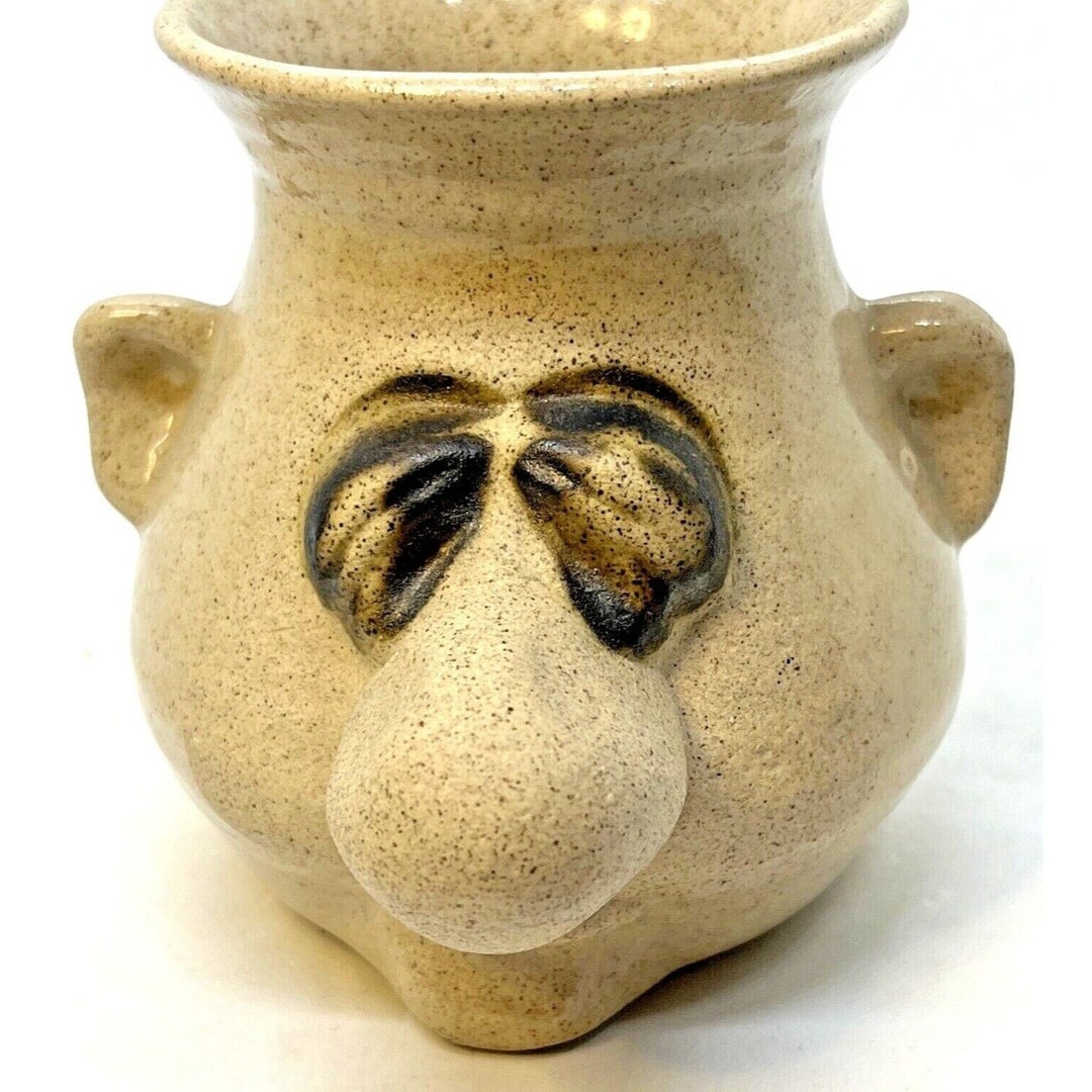 Peter Petrie Ugly Face Pottery Mug It's 'SNOT' a MUG Vintage MCM Signed ...