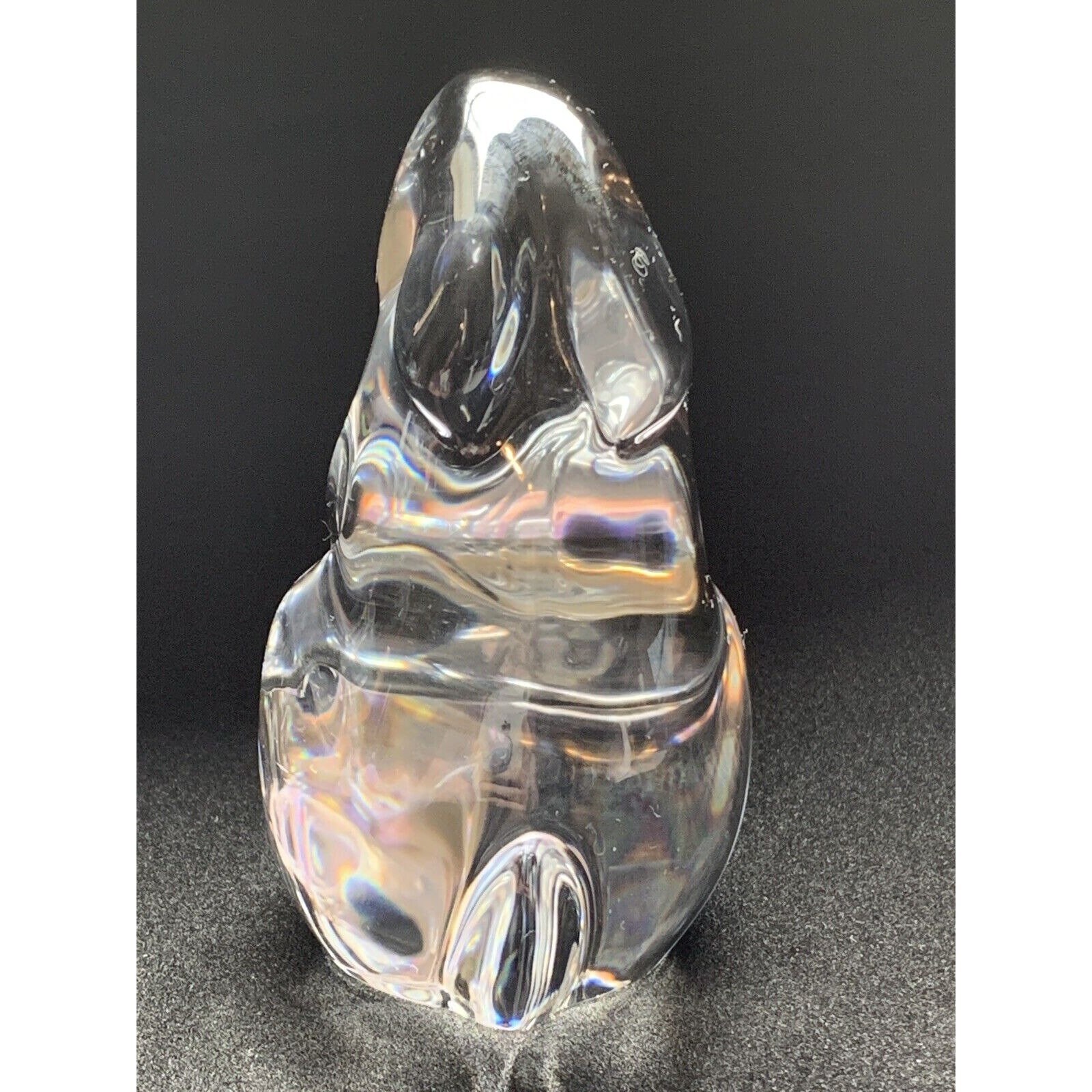 Baccarat Crystal Seated Hare Rabbit Figurine French Sculpted Signed ...