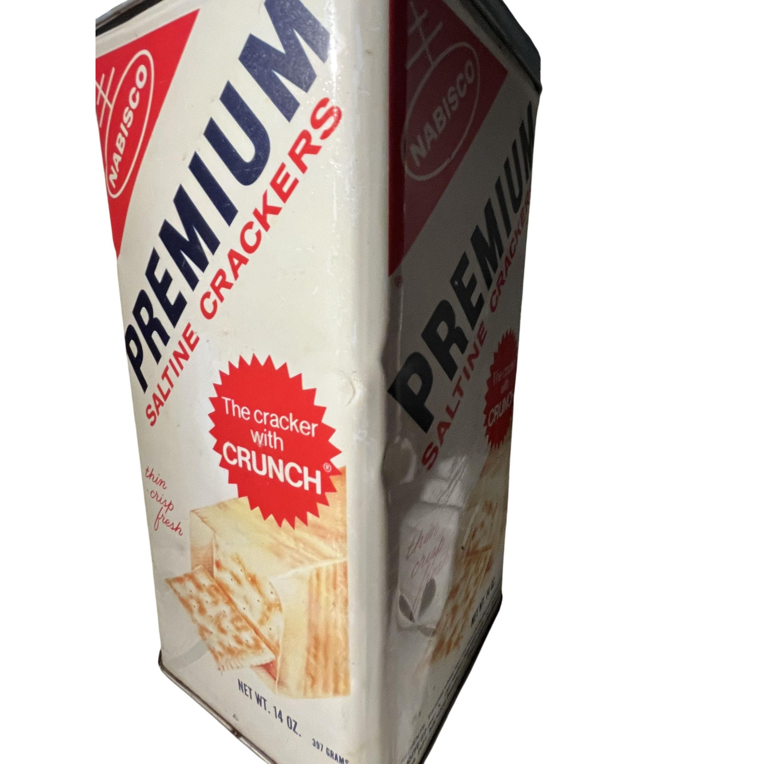 Nabisco Preimium Saltine Cracker Tin 1969 Hanover NJ Vintage 14oz USA ...