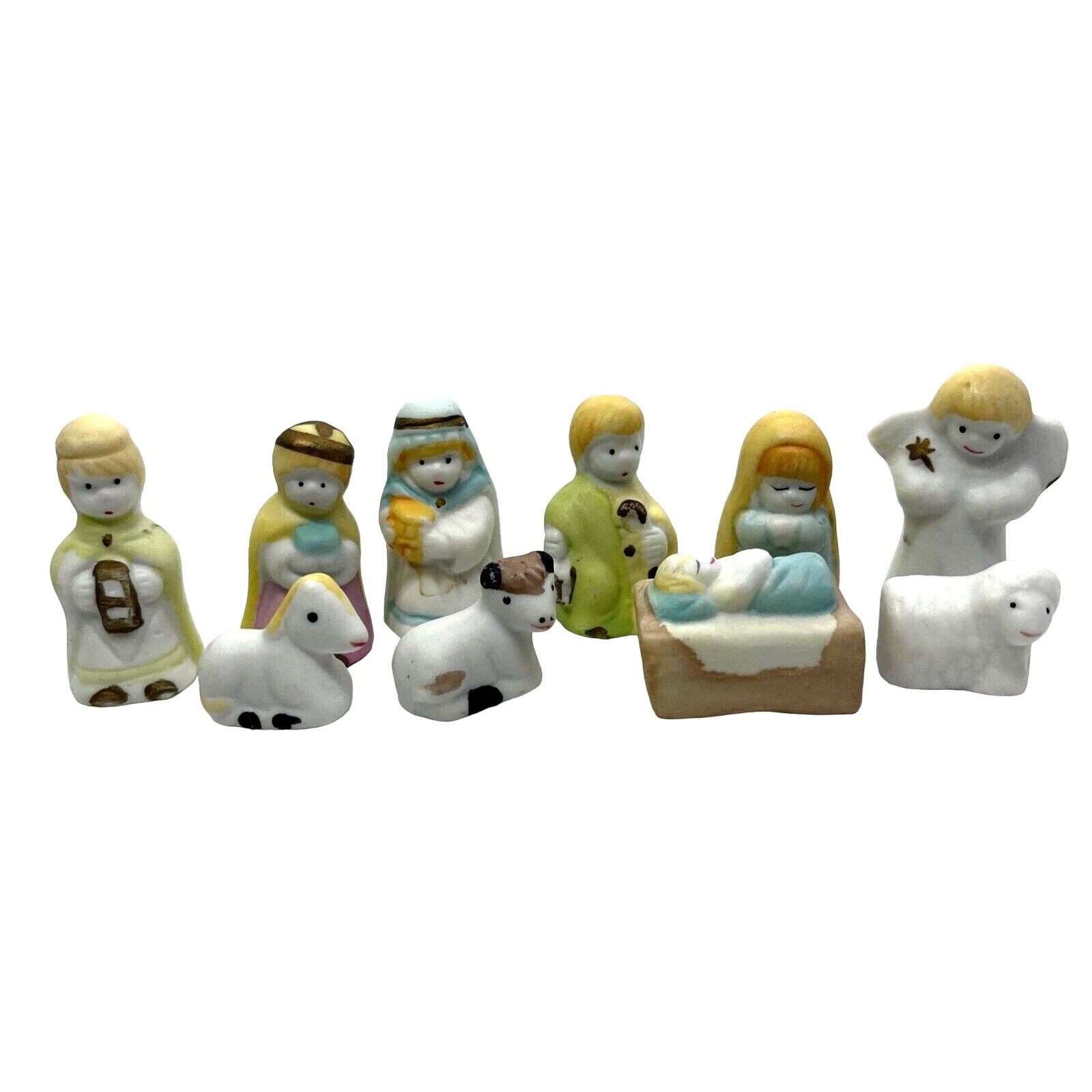 Handmade Miniature Nativity Scene Porcelain 10 Piece Set Vintage - Etsy