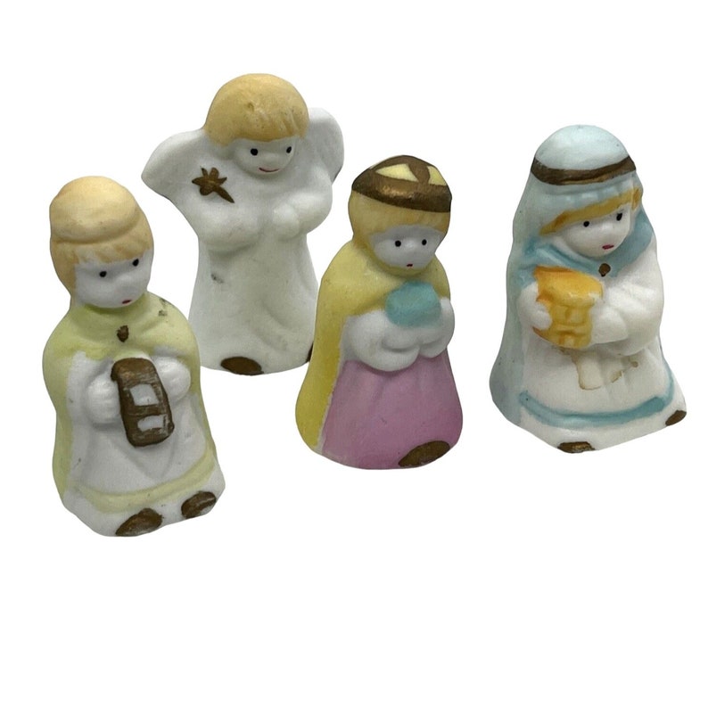 Handmade Miniature Nativity Scene Porcelain 10 Piece Set Vintage - Etsy