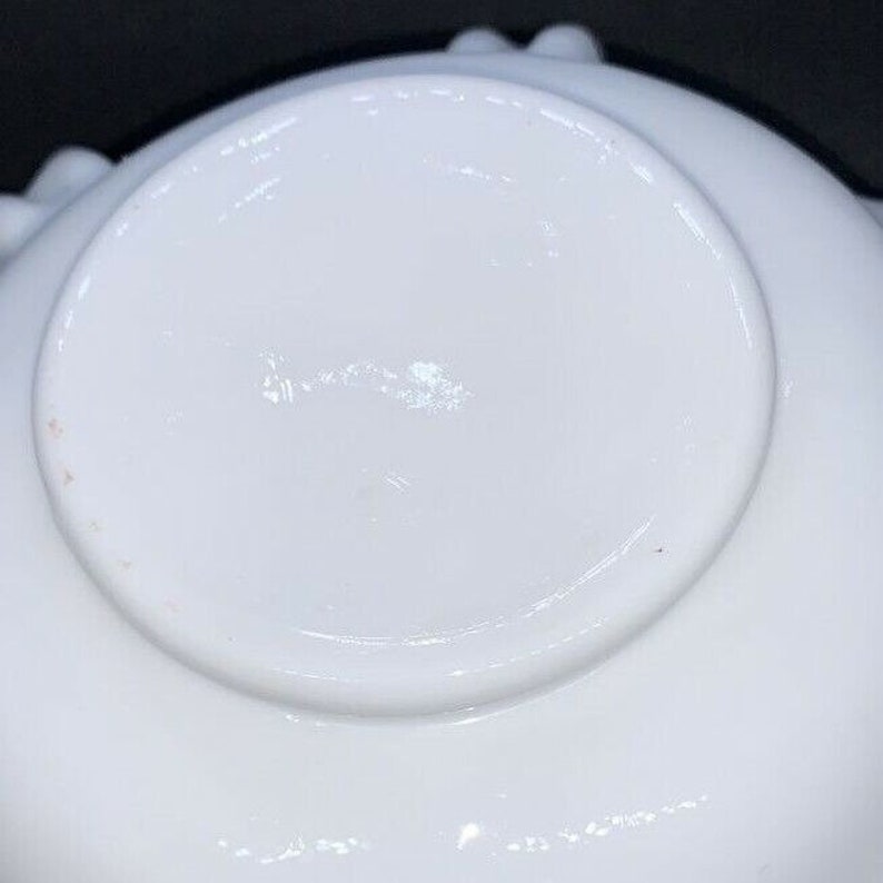 Large Fenton White Ruffle Silver Crest Serving Bowl - Etsy