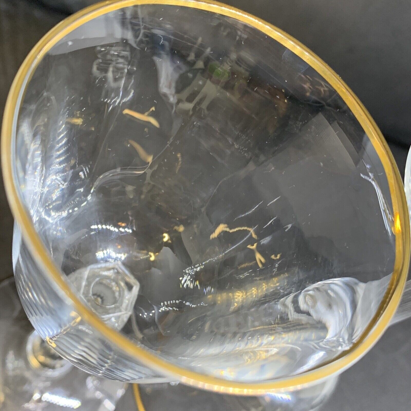 Encanto by Tiffin Gold Rim Optic Crystal Snifter Glass Signed - Etsy