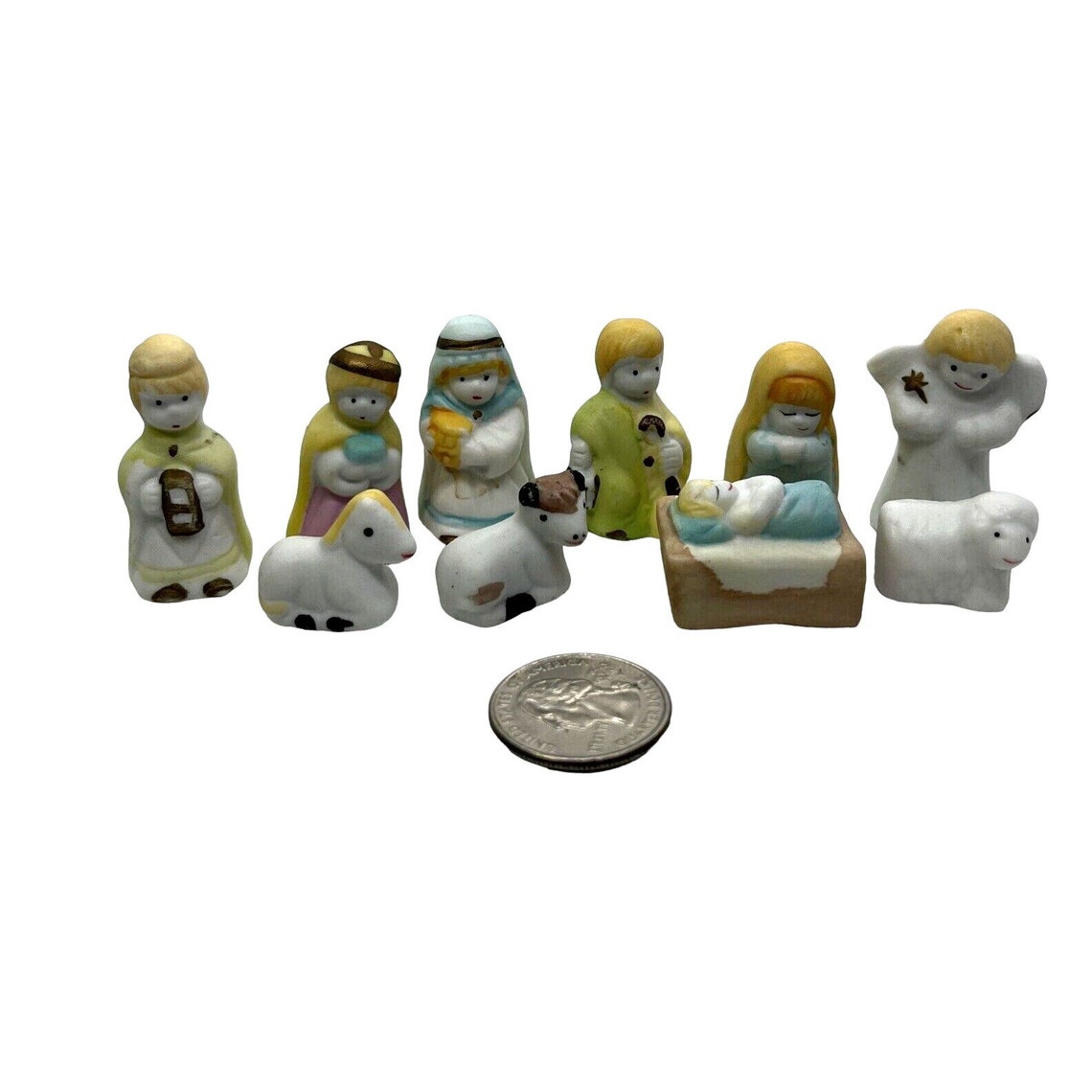 Handmade Miniature Nativity Scene Porcelain 10 Piece Set Vintage - Etsy