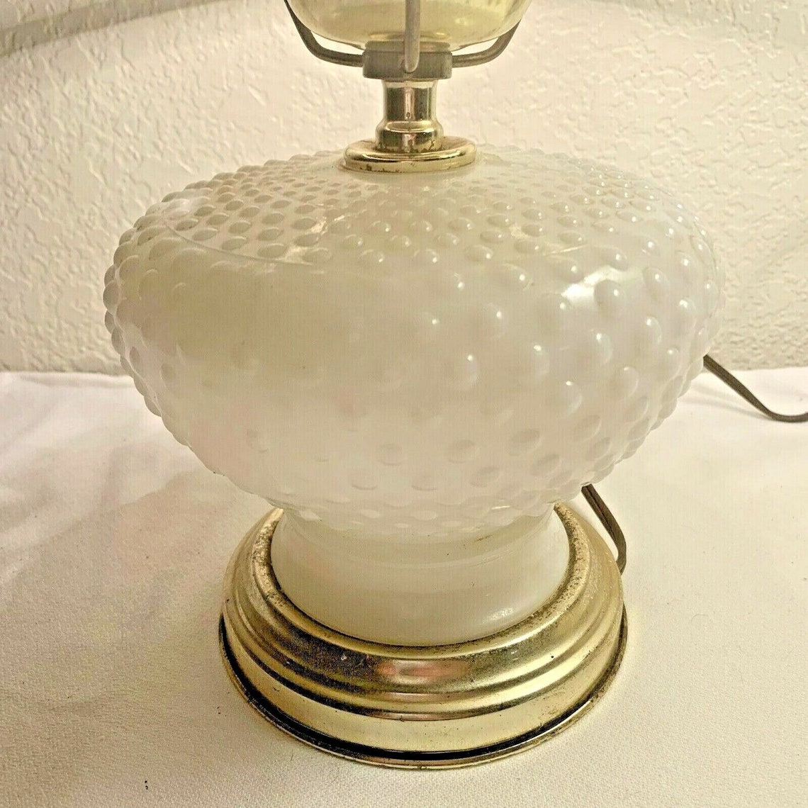 Milk Glass Hobnail Electric Hurricane Lamp Base 10 Tall - Etsy