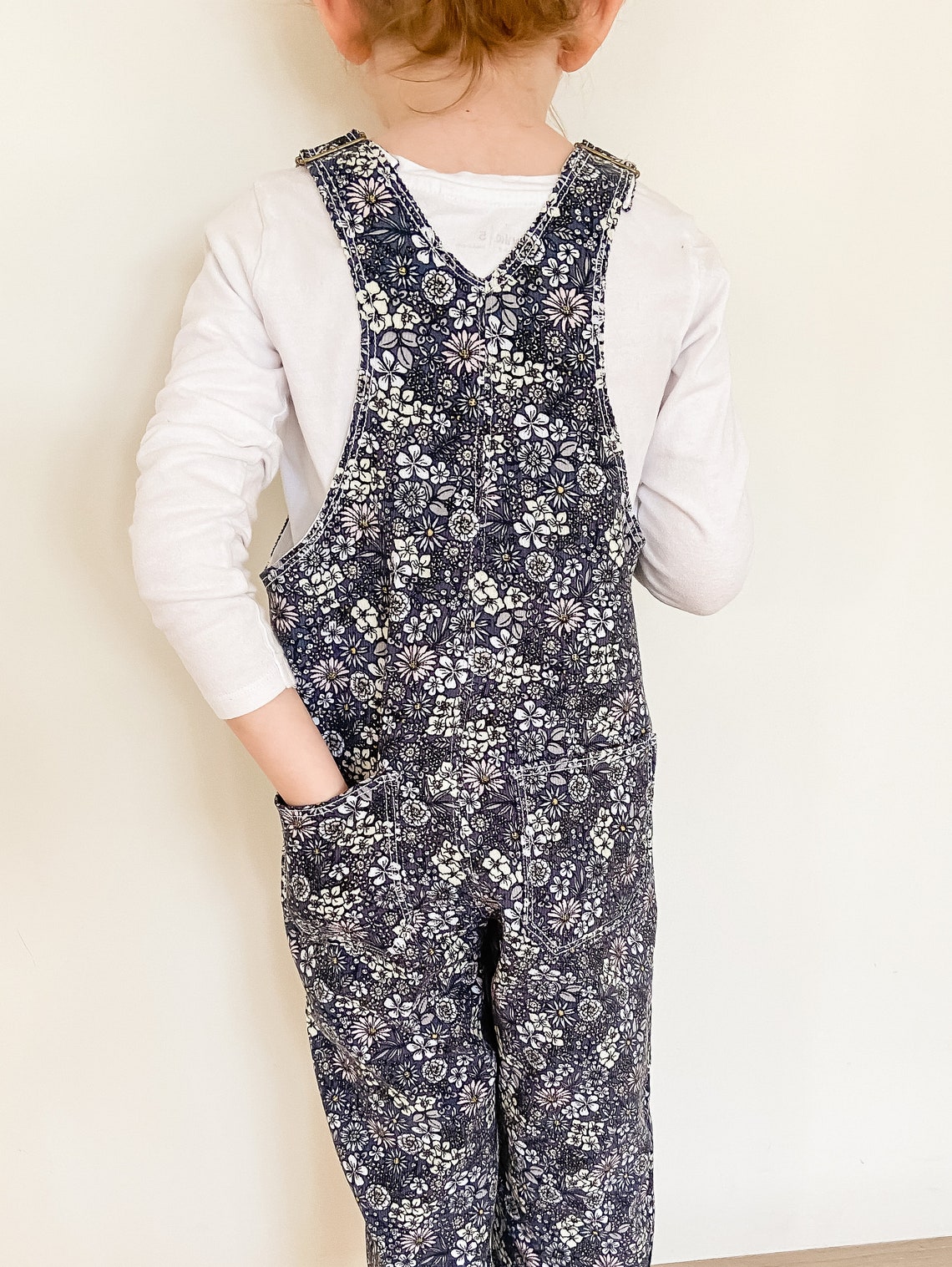 Handmade Overalls, Overalls, Floral, Floral Overalls, Pinwale Cord ...