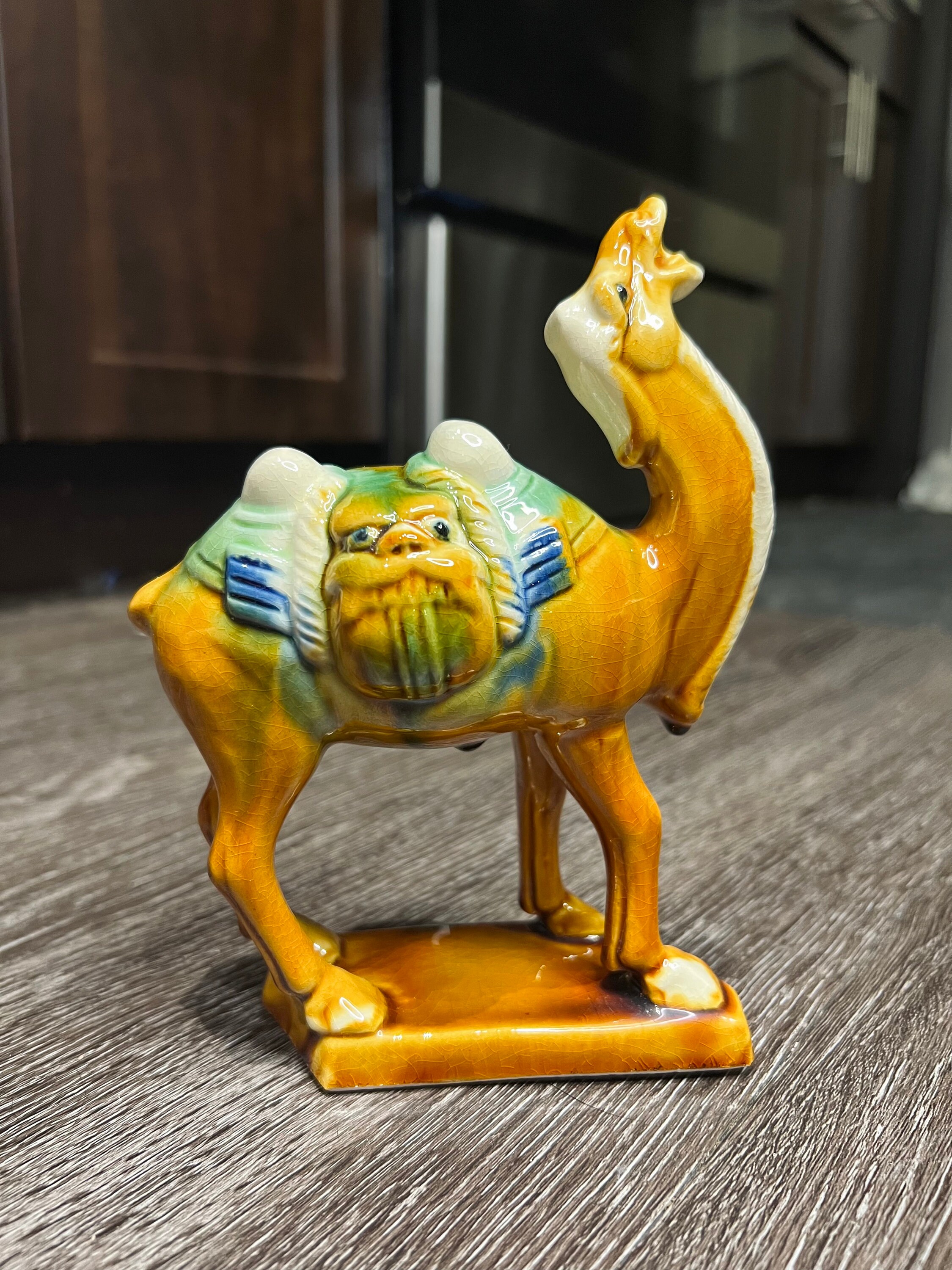 Vintage Set of 2 Tang Style Chinese Sancai Glaze Ceramic Camel and Horse Figurines - Etsy