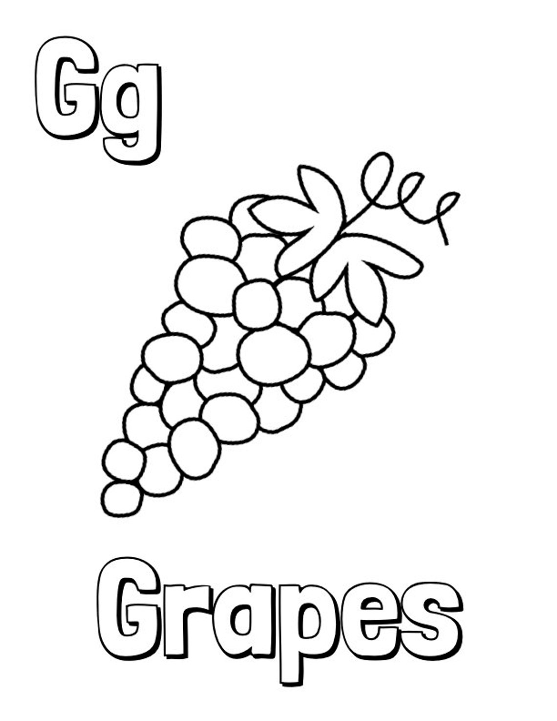 ABC Fruits & Vegetables Coloring Book Digital Download - Etsy