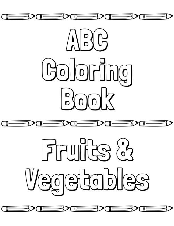 ABC Fruits & Vegetables Coloring Book - Digital Download - Etsy
