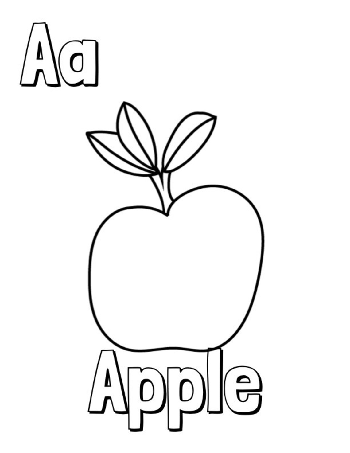 ABC Fruits & Vegetables Coloring Book Digital Download - Etsy