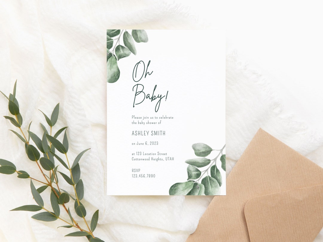 Editable Baby Shower Invitation | Printable Baby Shower Template ...