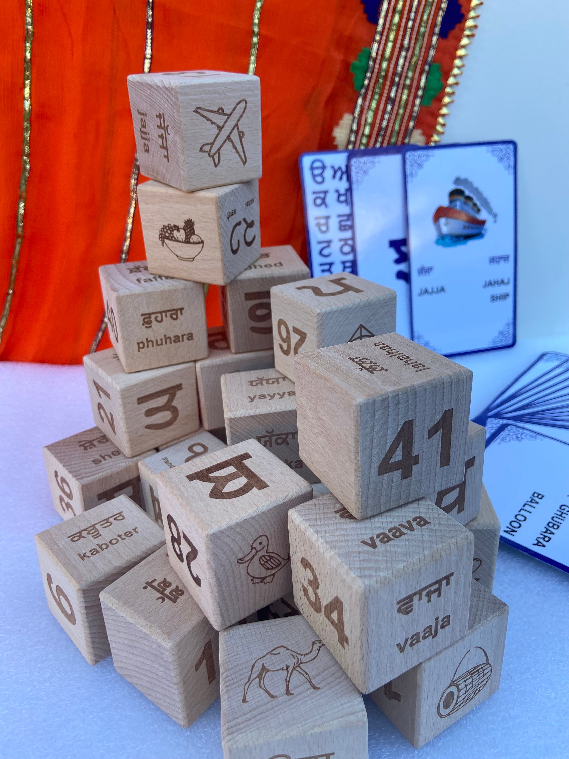 Punjabi Flash Cards, Punjabi Blocks, Punjabi Toys for Kids, Gurmukhi ...