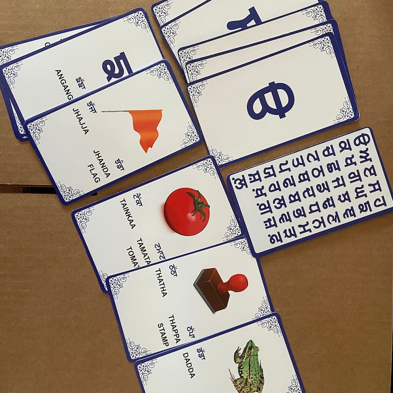 Punjabi Flash Cards, Punjabi Blocks, Punjabi Toys for Kids, Gurmukhi ...