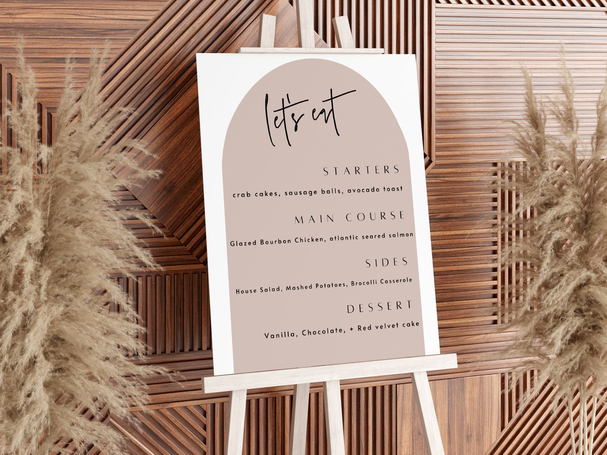 Food Menu Wedding Sign Editable Instant Download Template, Food Wedding ...
