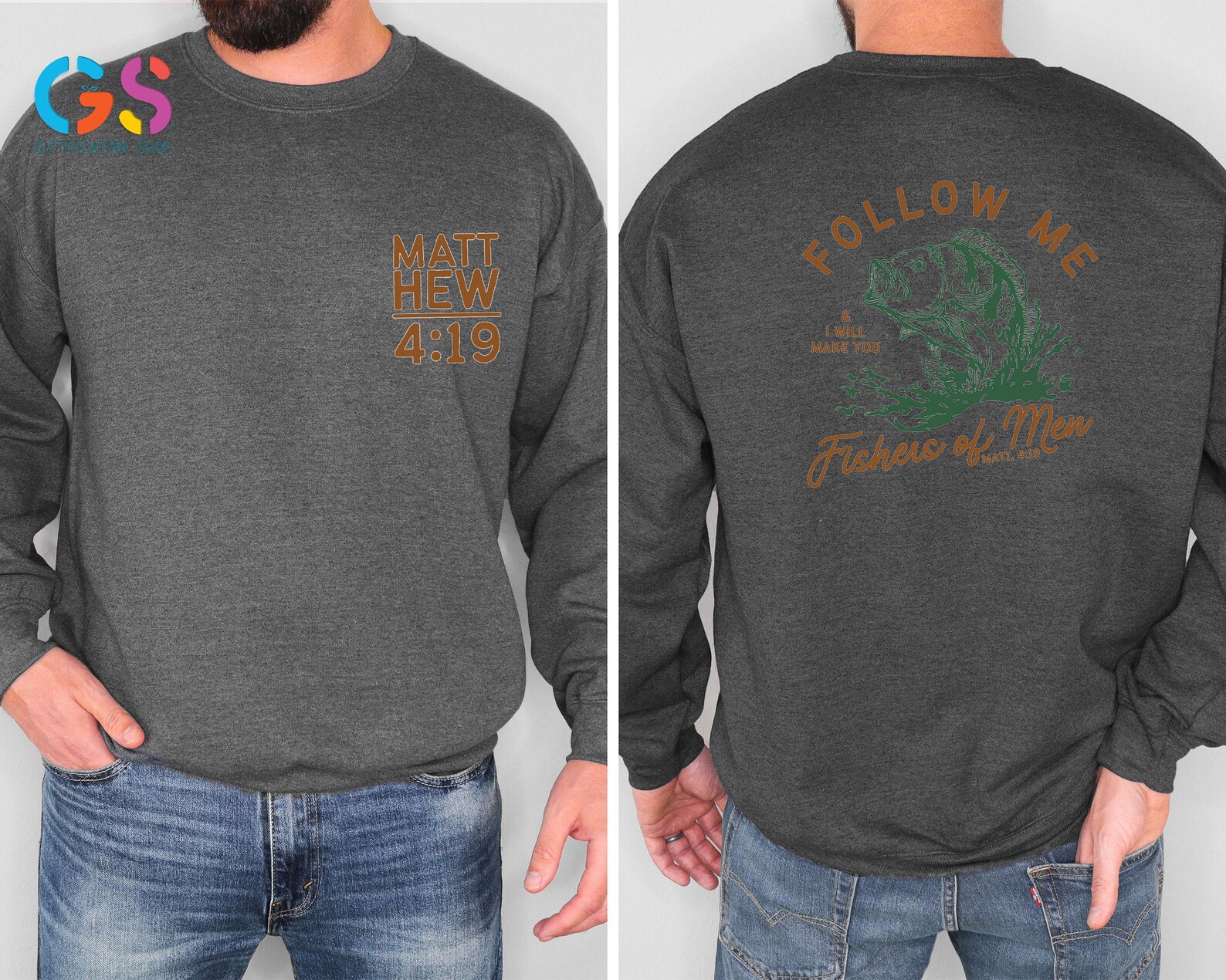 Fishers of Men Sweatshirt, Retro Christian Sweater, Vintage Men's Bible ...