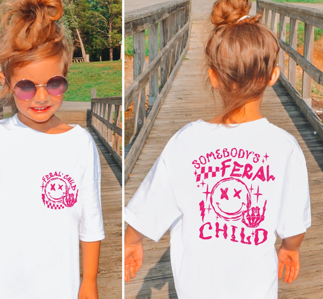 Somebodys Feral Child Shirt, Funny Kids Tee, Trendy Feral Kid Shirt ...