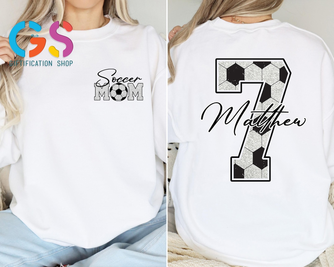 Personalized Soccer Mom Sweatshirt, Custom Soccer Mom Sweater, Soccer ...