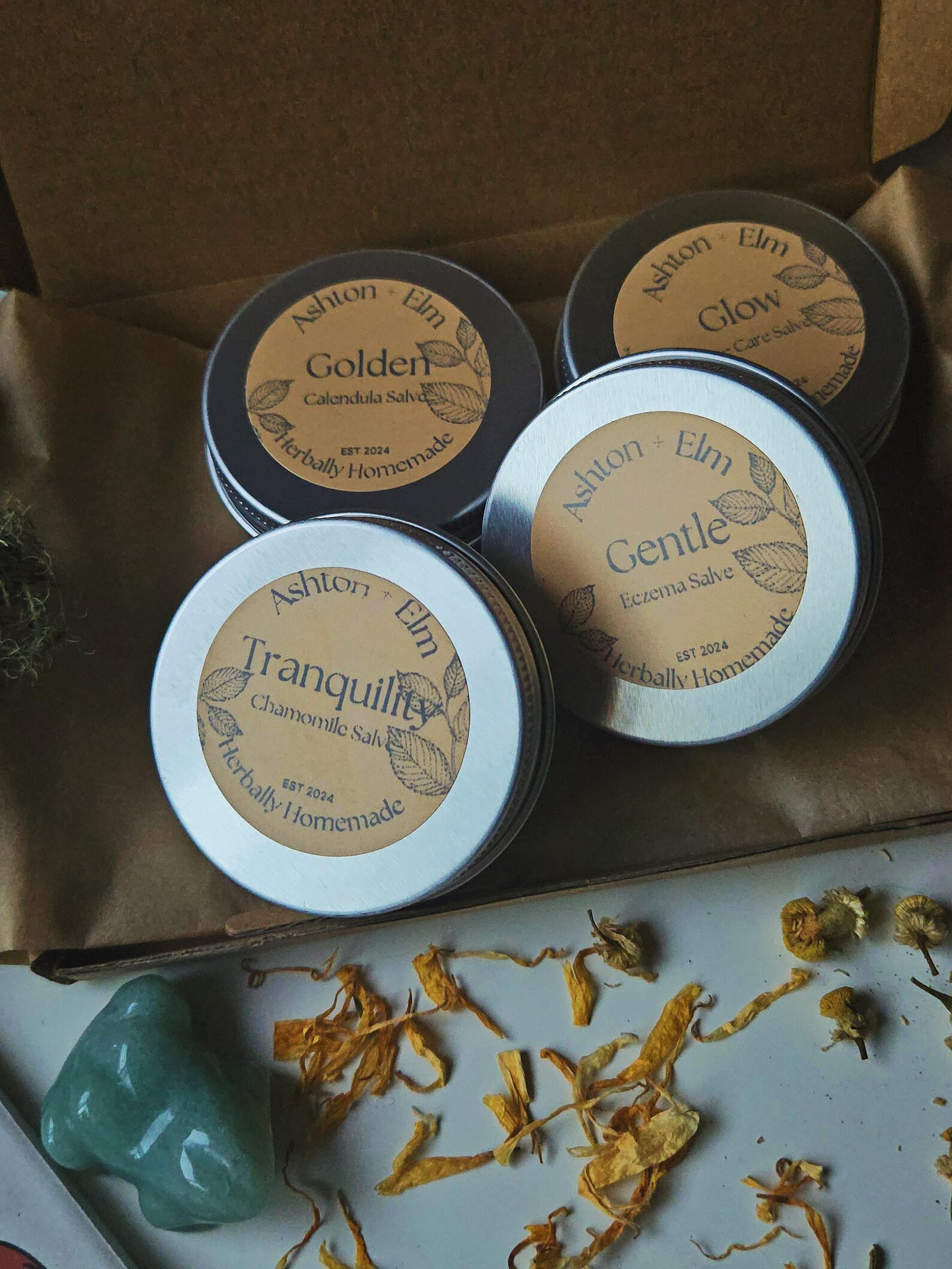 Herbal Salve Gift Box 4 Unique Salves With Healing Properties, Mothers ...