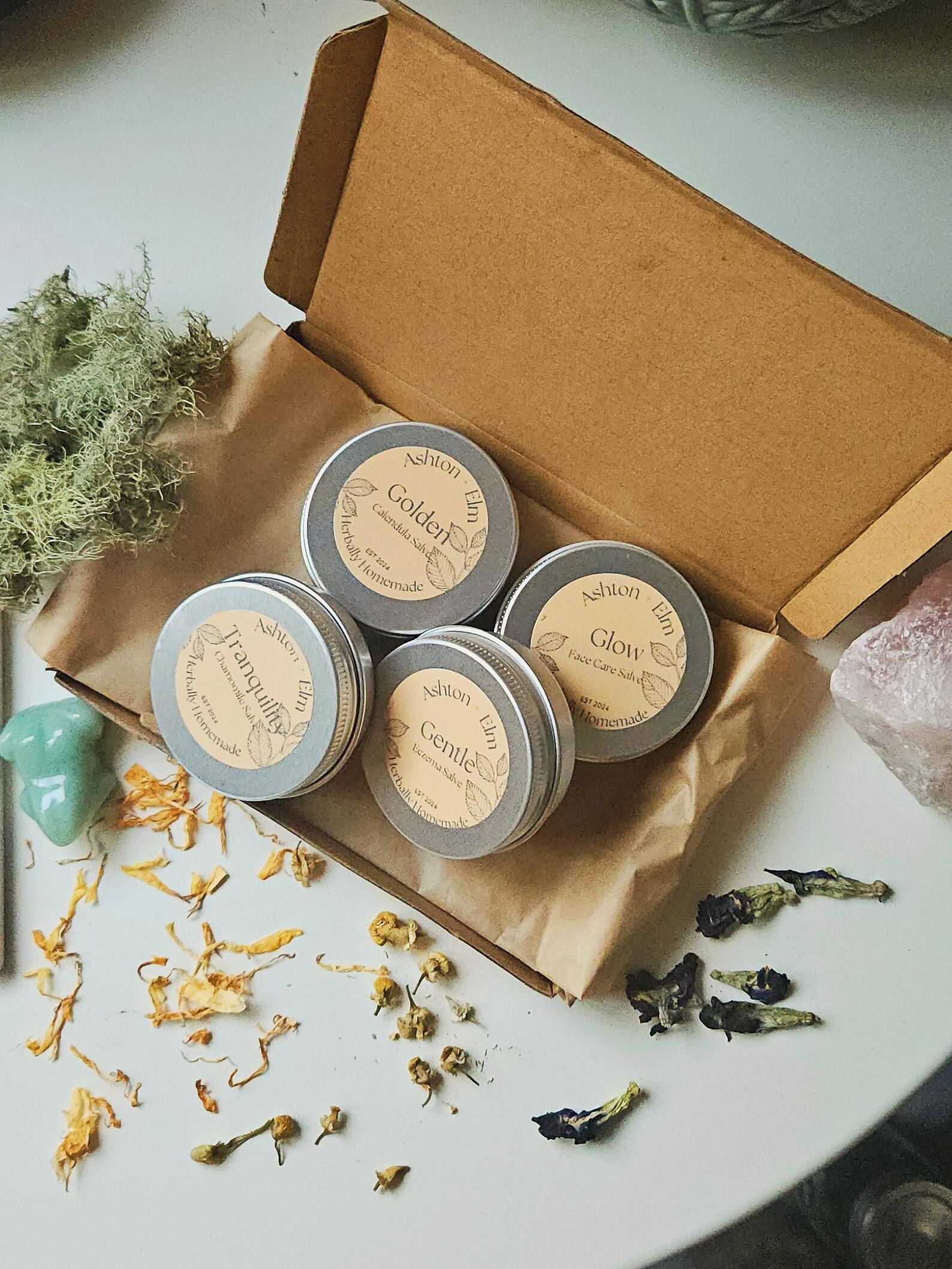 Herbal Salve Gift Box 4 Unique Salves With Healing Properties, Mothers ...