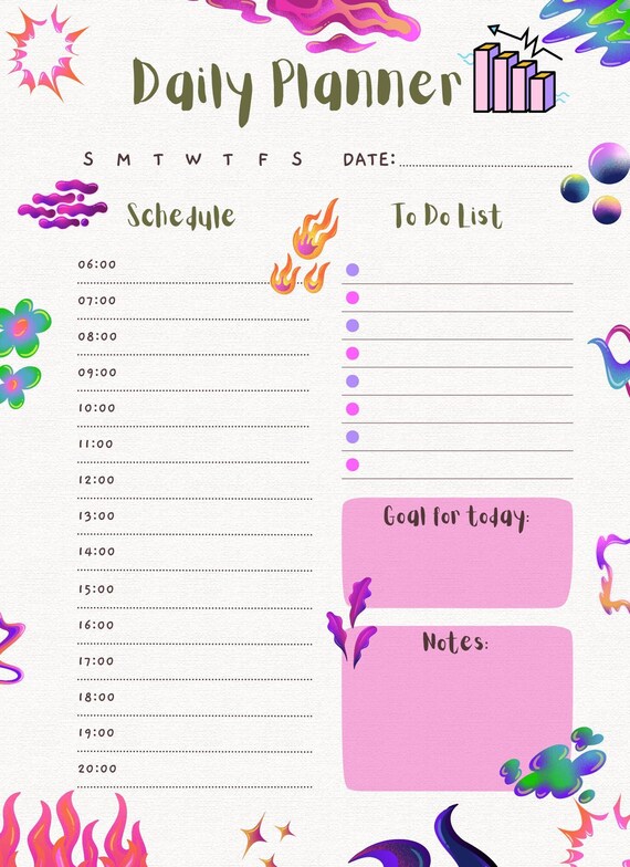 Blank Daily Planner - Etsy