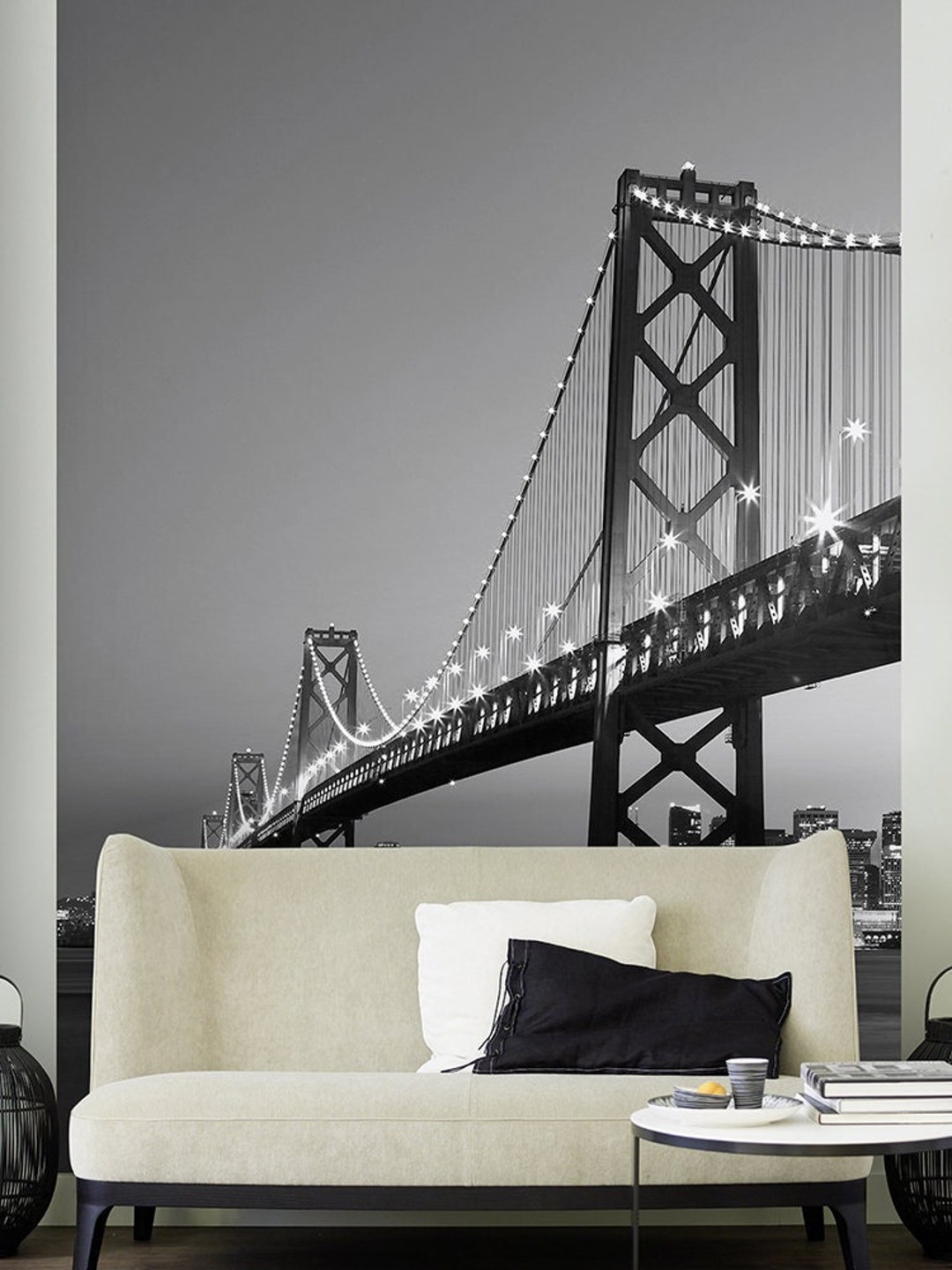 Bay Bridge San Francisco Wall Mural W72''xh100'' | Removable W&b ...