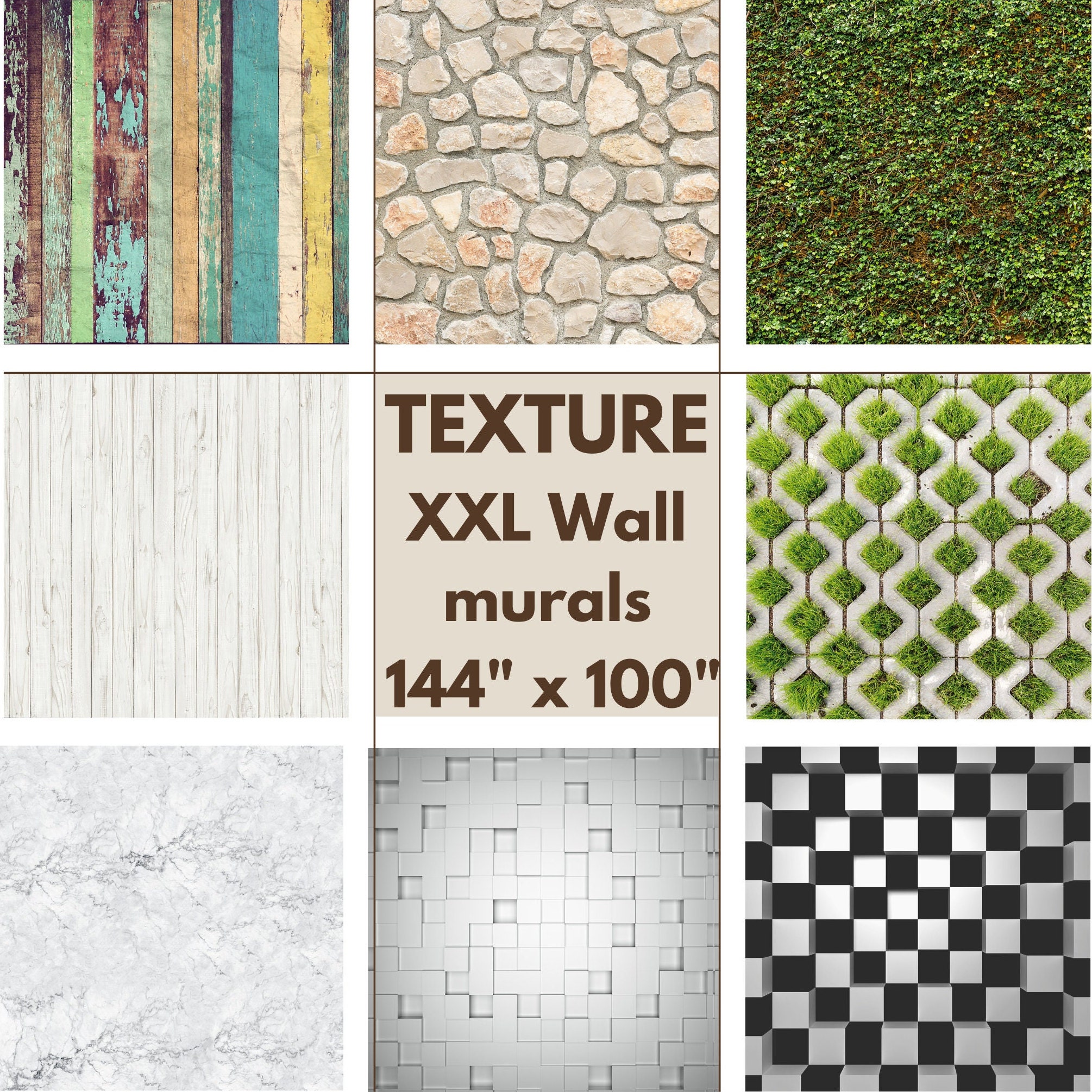 XXL WALL MURAL 144"x100" Texture Wall Poster Textured Background for ...