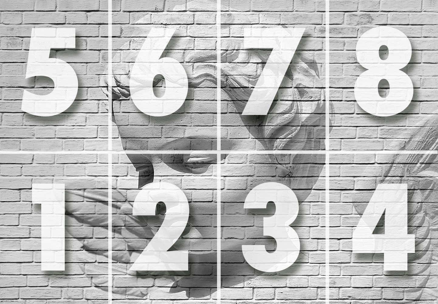 Angel Wall Mural 144"wx100"h Removable | Grey Brick Backdrop Cherub ...