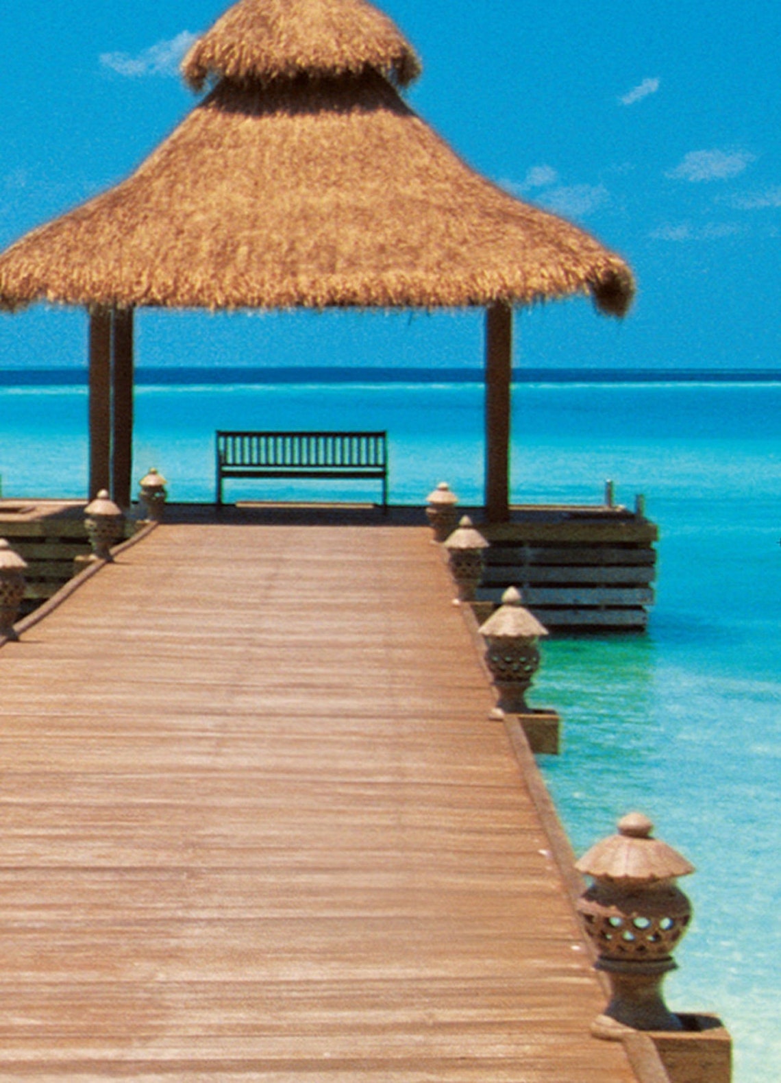 Large Wall Mural 72''x100'' Paradise Island Beach Topical Sun Palm ...