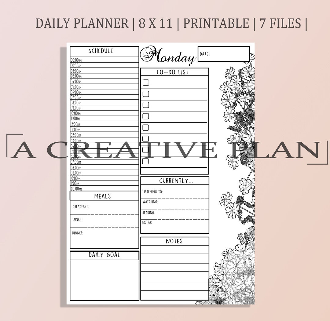 DAILY PLANNER BUNDLE | Printable | to Do List, Home, School, Office Use ...