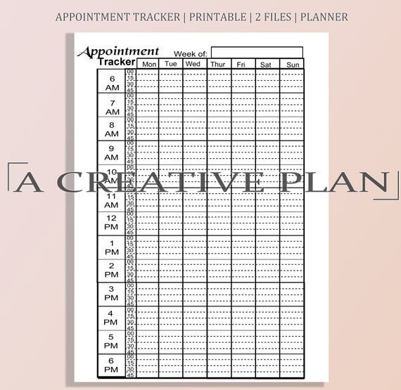 APPOINTMENT TRACKER PLANNER Home Office School Business - Etsy