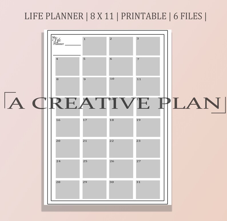 LIFE PLANNER Printable Life Binder Office Use Home Use - Etsy