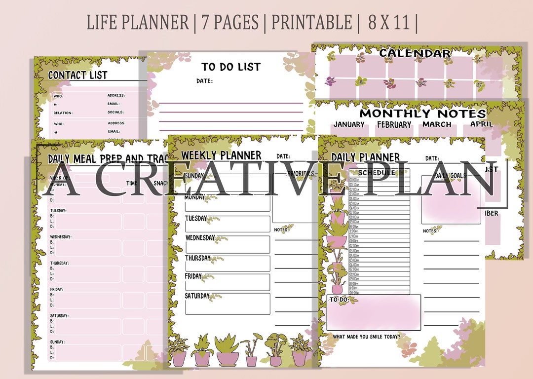 LIFE PLANNER | Printable, Life Binder, Office Use, Home Use, School Use ...