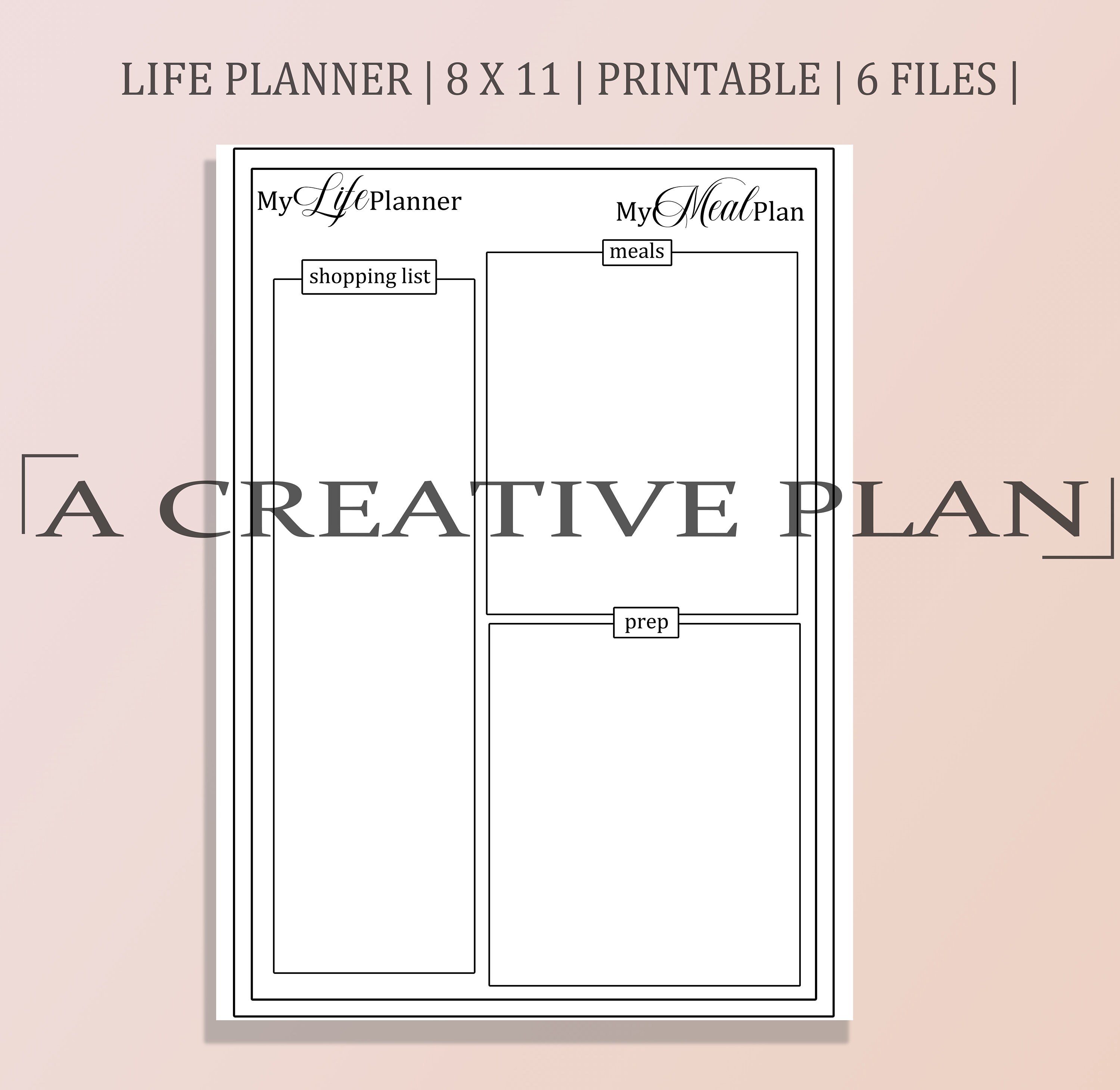 LIFE PLANNER | Printable, Life Binder, Office Use, Home Use, School Use ...