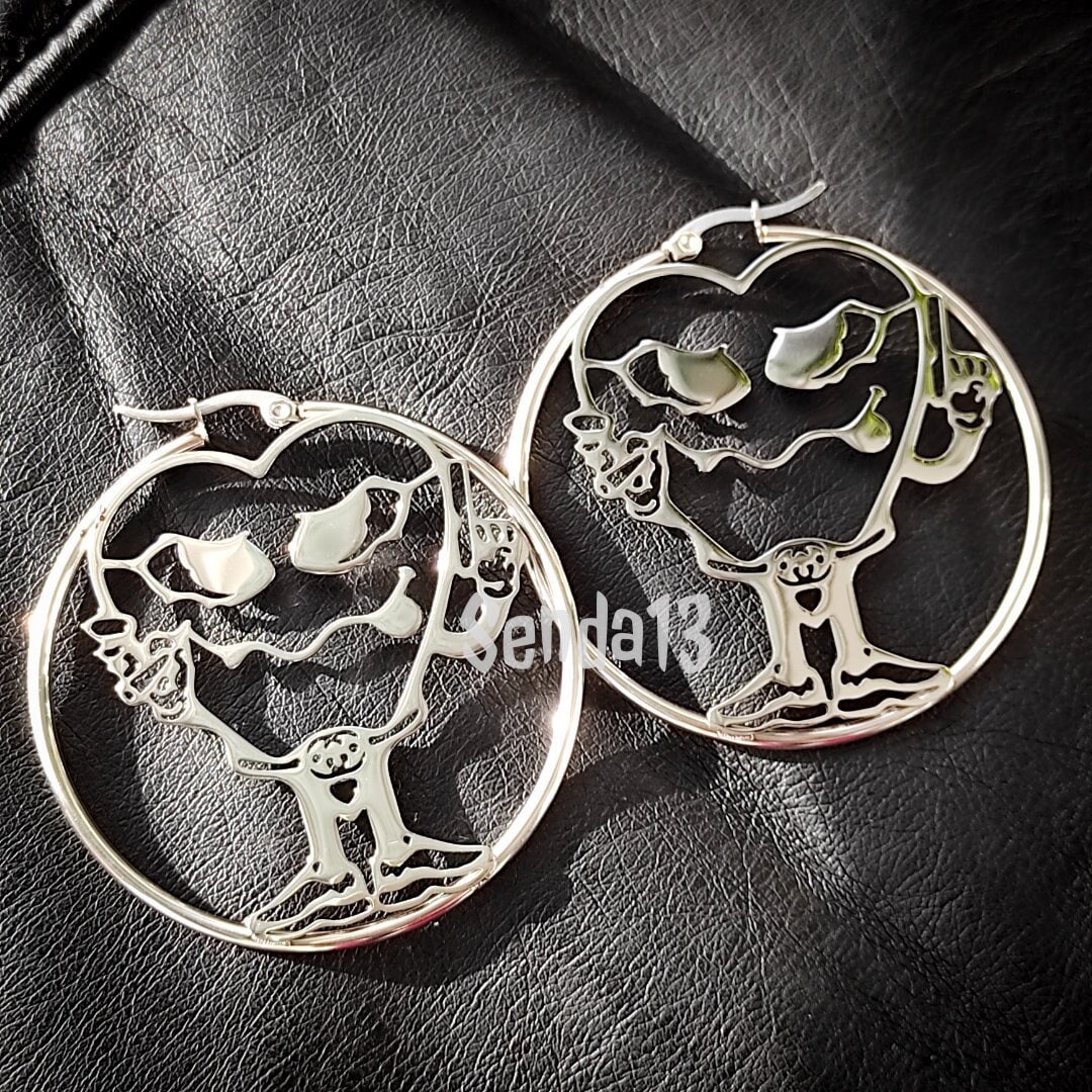 The Love Mafia Earrings Hoops LMDA Stainless Steel Earrings - Etsy UK